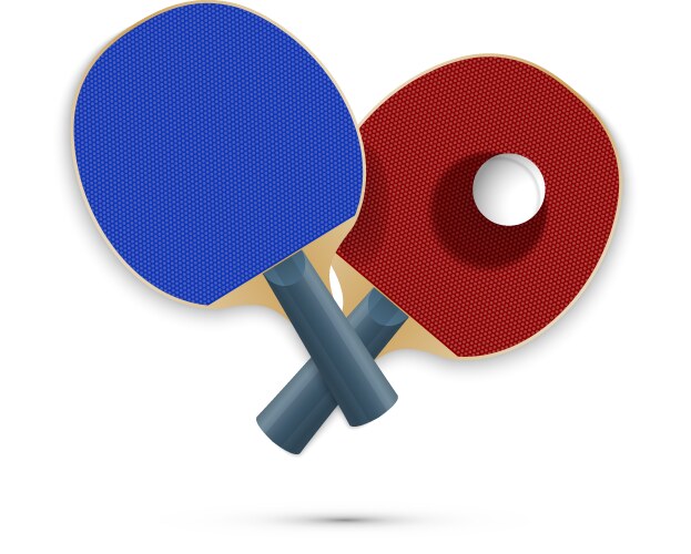 Table tennis rackets Royalty Free Vector Image