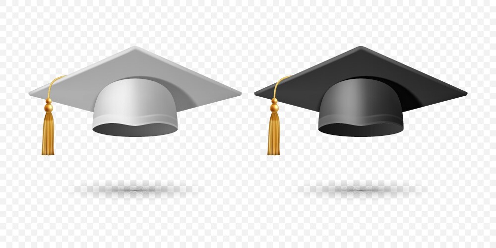 Realistic detailed 3d congratulation graduates Vector Image