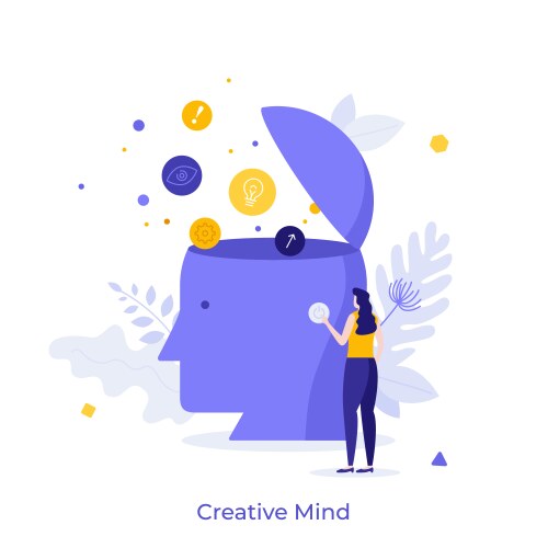 Open mind therapy concept Royalty Free Vector Image