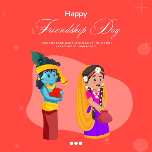 Girls celebrates friendship day in outline format Vector Image