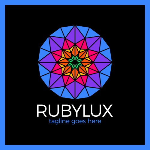 Ruby luxury logo - jewelry shop Royalty Free Vector Image