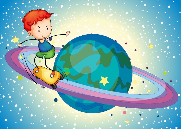 Boy wear space sets in cosmic concepts Royalty Free Vector