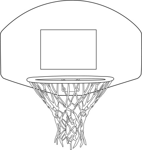 Basketball ring with net Royalty Free Vector Image