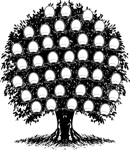 Family tree black and white Vector Images & Graphics for Commercial Use ...