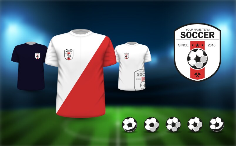 Table football emblem the kicker is a poster Vector Image