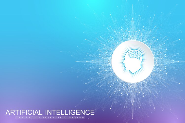 Artificial intelligence logo Royalty Free Vector Image
