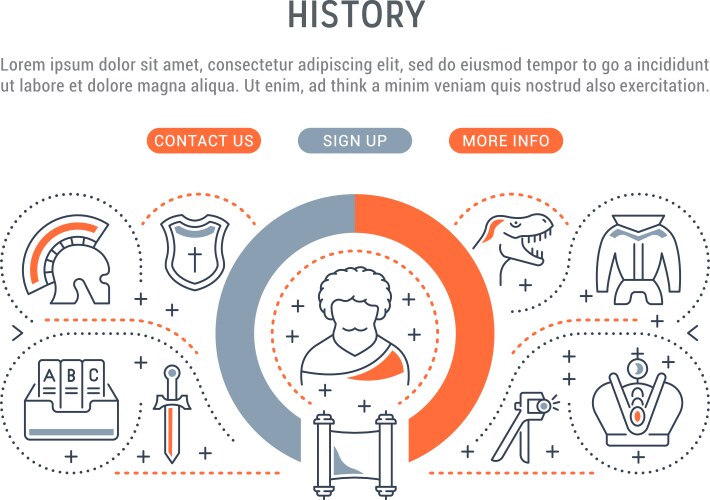 History flat icon Royalty Free Vector Image - VectorStock