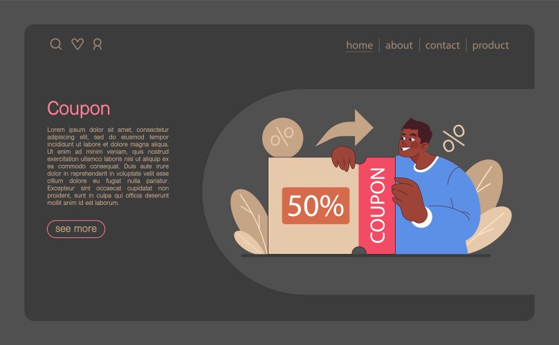 Reward points loyalty program web banner Vector Image