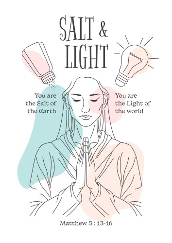 Old testament salt and light Royalty Free Vector Image