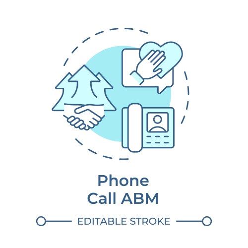 Direct mail abm soft blue concept icon Royalty Free Vector