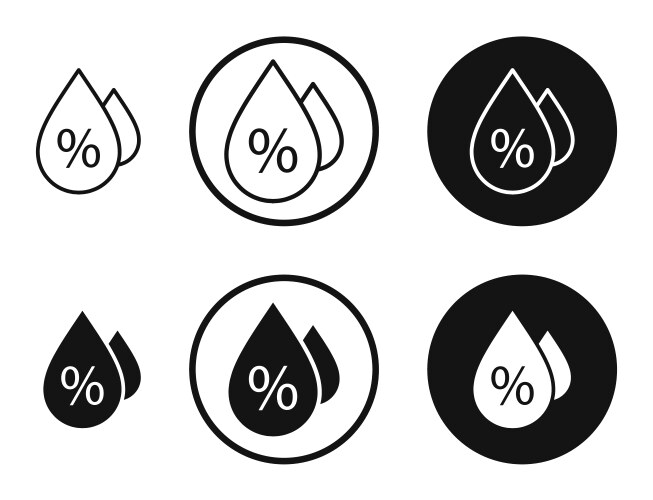 Humidity icon set Royalty Free Vector Image - VectorStock