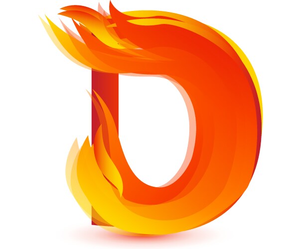 Letter d with diamonds Royalty Free Vector Image