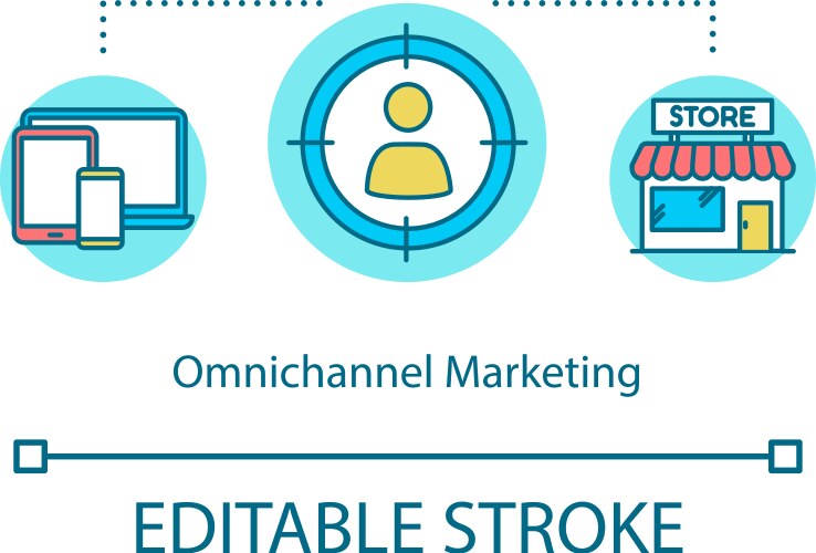 Distribution channels concept icon Royalty Free Vector Image