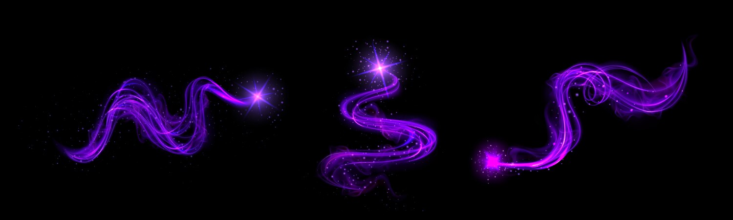 Spiral magic vortex light effect with glow Vector Image