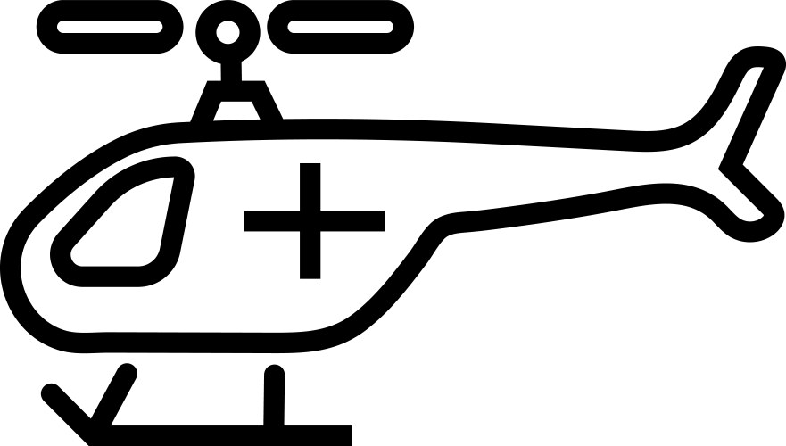 Helicopter symbol icon Royalty Free Vector Image