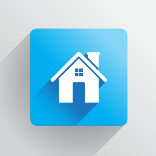 Glass home button icon Royalty Free Vector Image