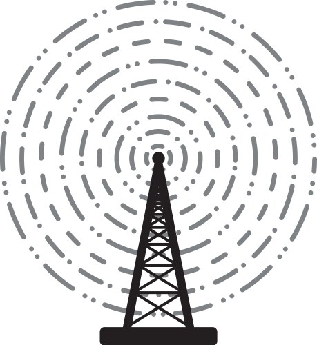 Radio tower background Royalty Free Vector Image
