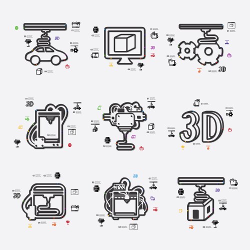 Printer Infographic Vector Images (over 1,900)