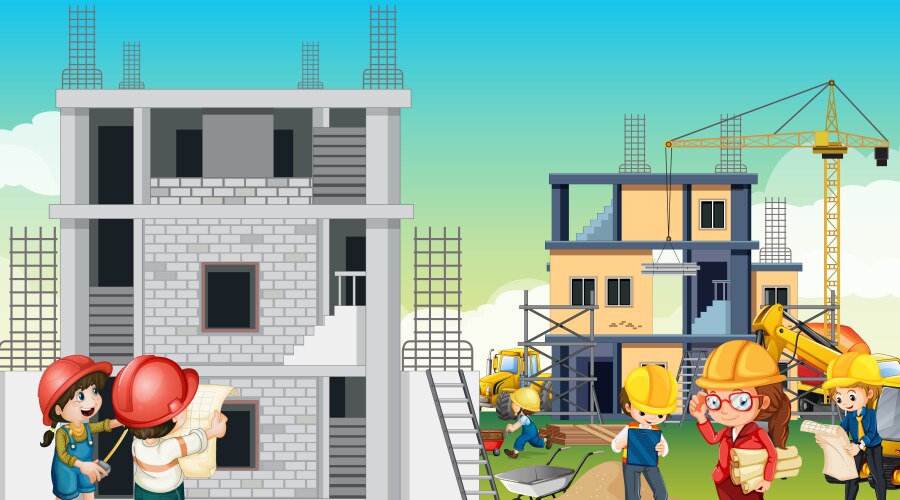 Construction project Royalty Free Vector Image