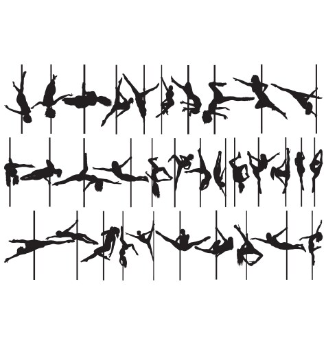 Salsa dancer silhouette Royalty Free Vector Image