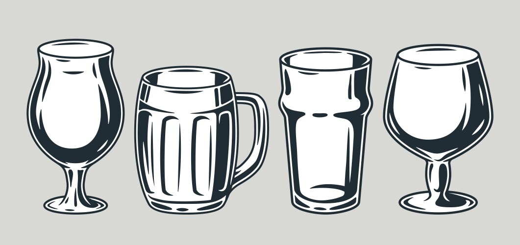 Beer mug design element for logo label emblem Vector Image