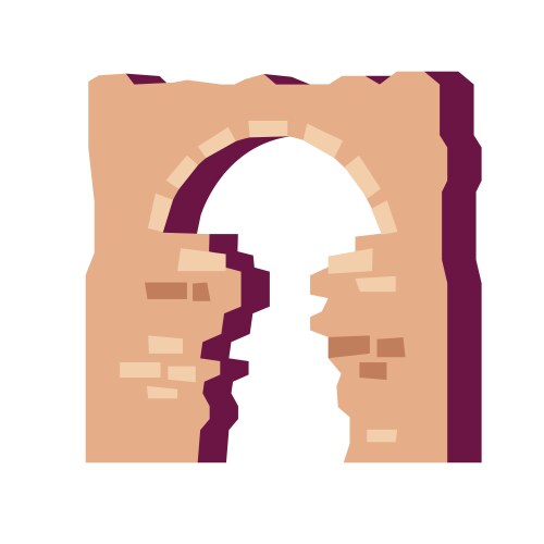 Arched gates of side - modern colored Royalty Free Vector