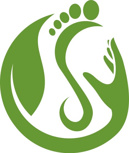 Foot logo template icon Royalty Free Vector Image
