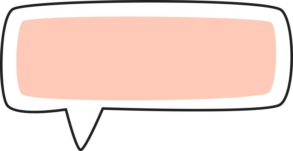 Speech bubble rectangle doodle Royalty Free Vector Image