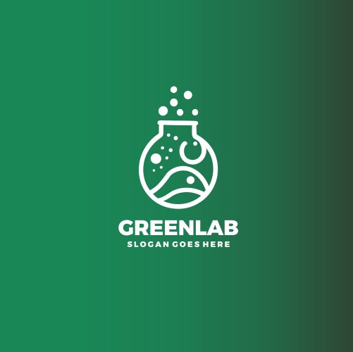 Green lab logo icon image Royalty Free Vector Image