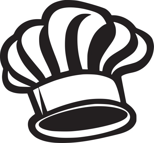 Chef hat - minimalist and simple silhouette Vector Image