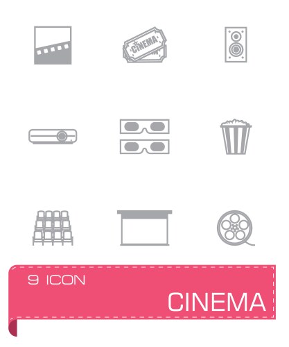 Cinema symbol on ticket Royalty Free Vector Image