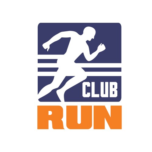 5k run logo design stock symbol Royalty Free Vector Image