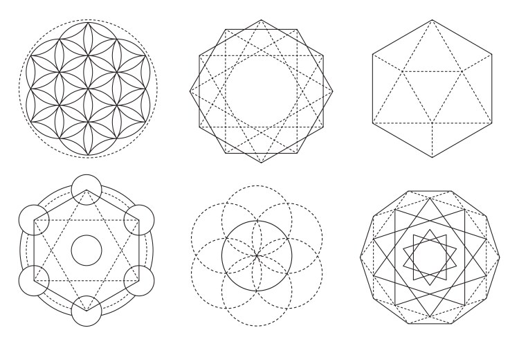 Sacred geometry design element Royalty Free Vector Image