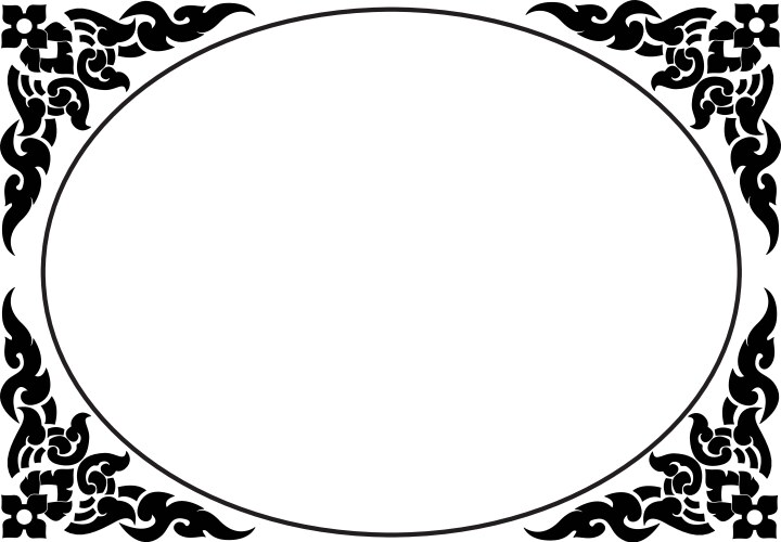 Circle frame of thai pattern Royalty Free Vector Image