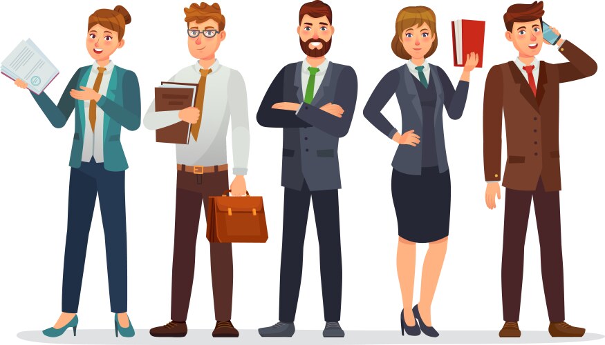 Business woman team set Royalty Free Vector Image Business woman team set Royalty Free Vector Image
