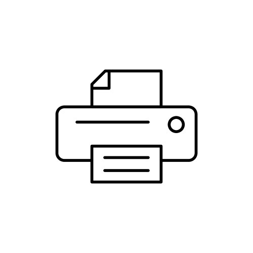 Print icon set simple office printer symbol Vector Image