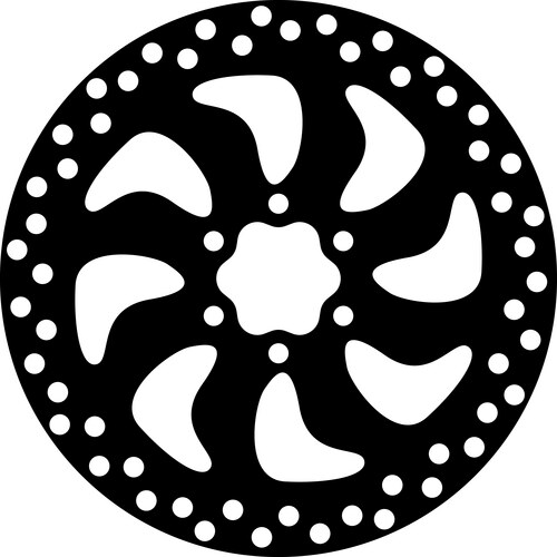 Motorcycle brake disc isolated Royalty Free Vector Image