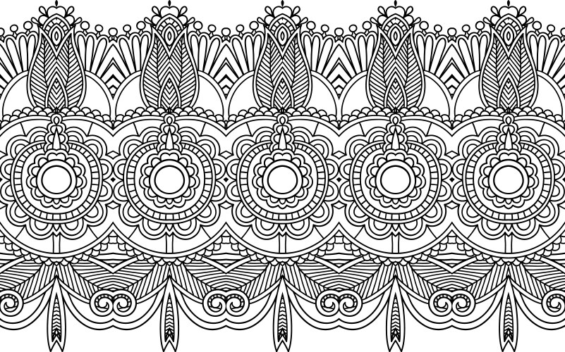 Decorative ornate design stripe pattern ethnic Vector Image