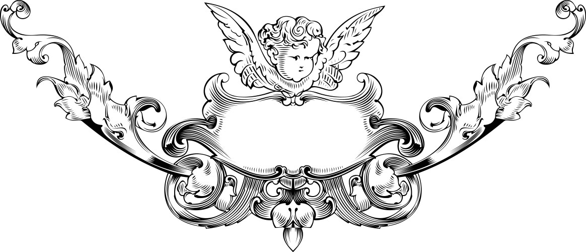 Heraldic Scroll Patterns Royalty Free Vector Image