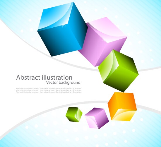 Abstract cube emblem design Royalty Free Vector Image