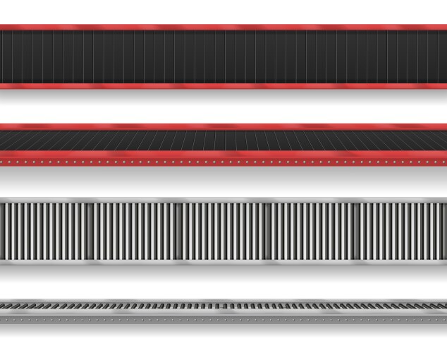 Conveyor belt top view empty production line Vector Image