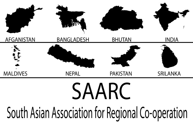 Maps collection all asian countries Royalty Free Vector