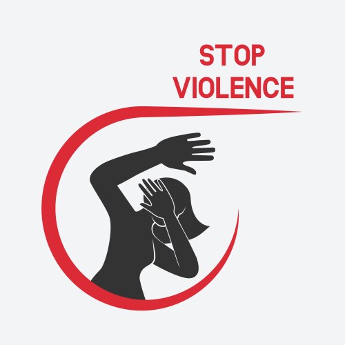 Stop the violence sign Royalty Free Vector Image