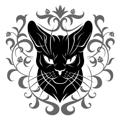 Black and white dragon head Royalty Free Vector Image