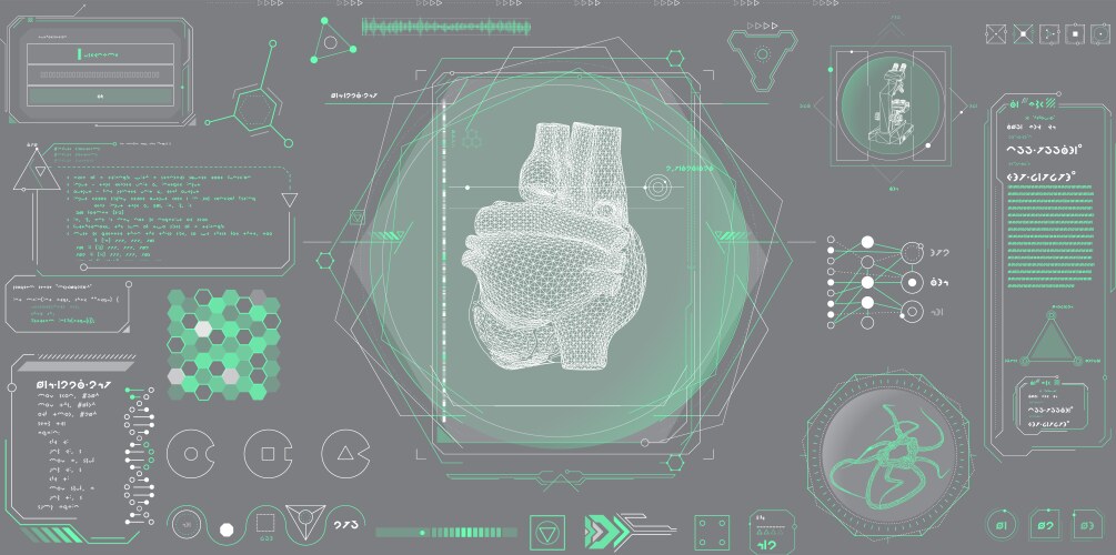 Data elements for sci-fi interface Royalty Free Vector Image