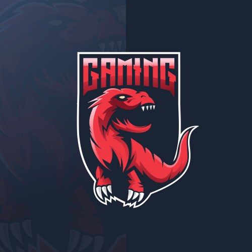 Red T Rex Logo Premium Vector | Vector Illustration Of Trex Mascot