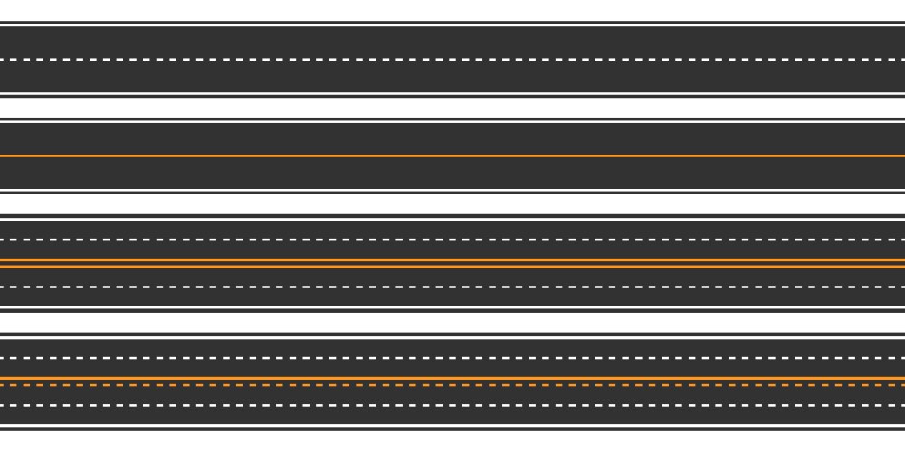 Straight roads seamless pattern background Vector Image