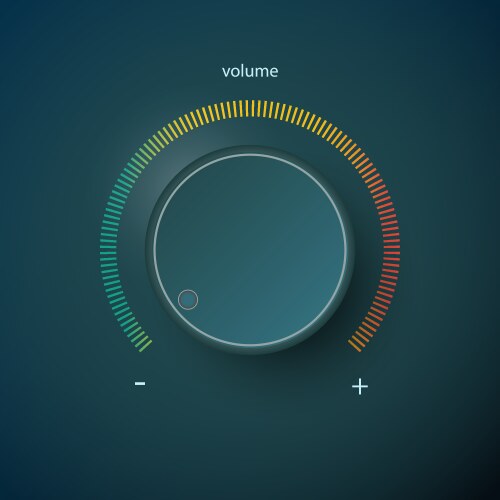 Realistic round adjustment dial background Vector Image