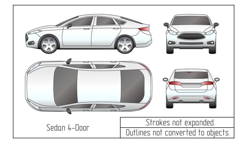 Car Plan View Vector Images (over 1,300)