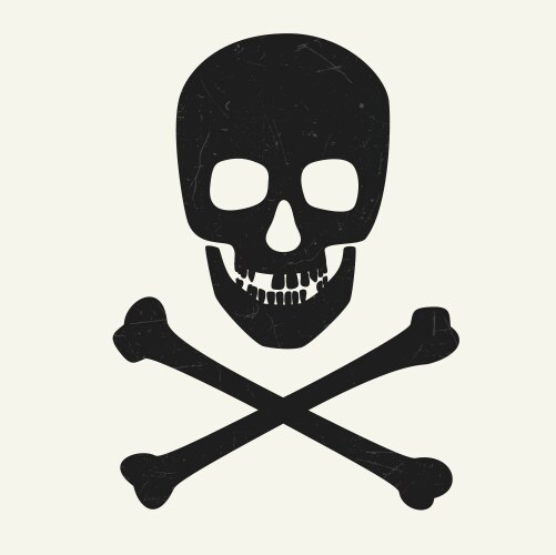 Classic skull and crossbones symbol Royalty Free Vector